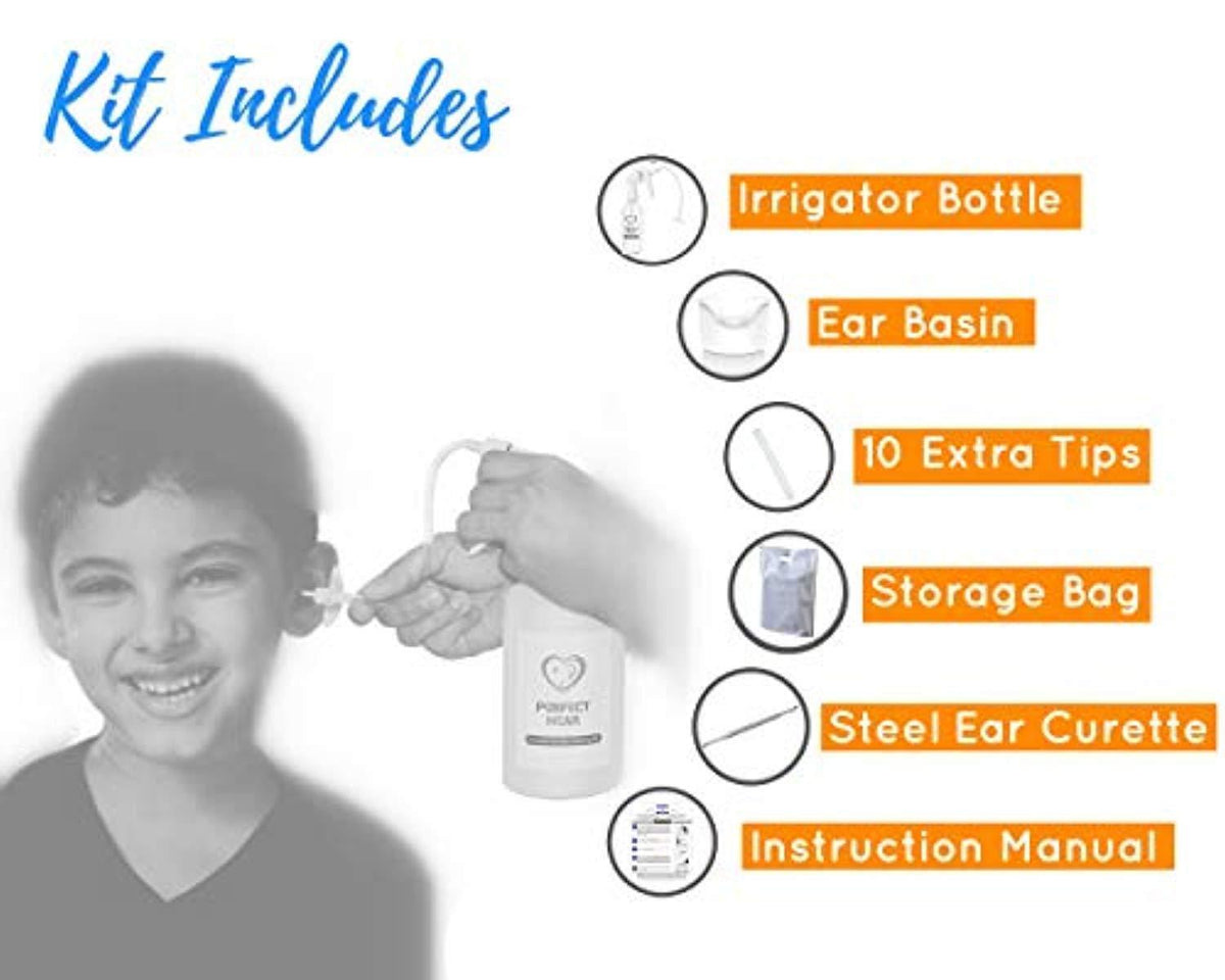 Perfect Hear Earwax Removal Tool Kit. Ear Washer System with Basin and ...