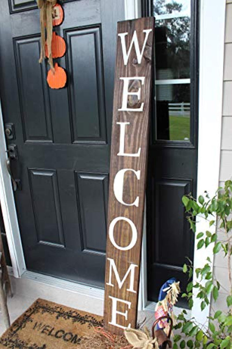 SmithFarmCo Wooden Welcome Sign for Home Front Porch Sign/Front Door S ...